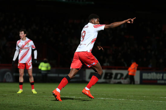 Rowan Liburd Stevenage Scores Third Goal Editorial Stock Photo - Stock ...