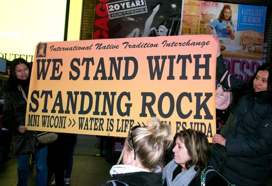 March Rally Solidarity Standing Rock Through Editorial Stock Photo ...
