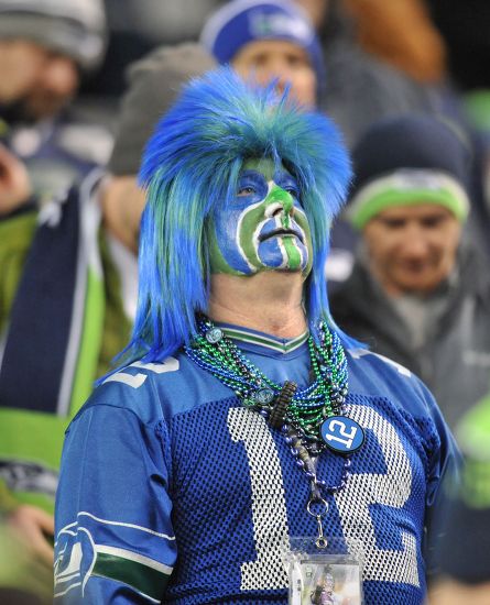Seattle Seahawk Fan Before Game Between Editorial Stock Photo - Stock ...