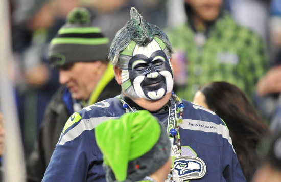 Seattle Seahawk Fan Before Game Between Editorial Stock Photo - Stock ...