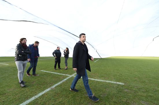 Referee Marius Mitrea During Pitch Inspection Editorial Stock Photo ...