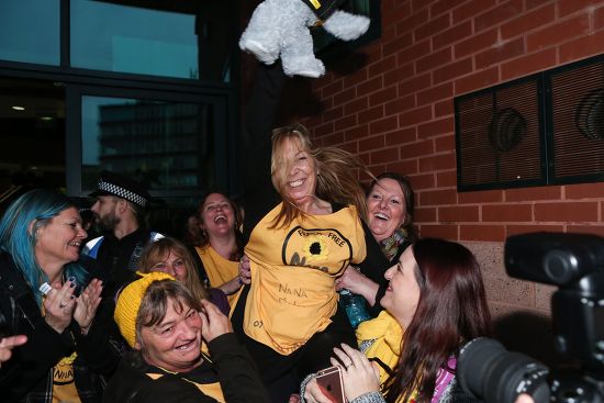 Tina Rothery Celebrates Outside Preston Combined Editorial Stock Photo ...
