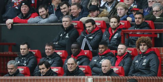 Manchester United Bench Wayne Rooney During Editorial Stock Photo ...