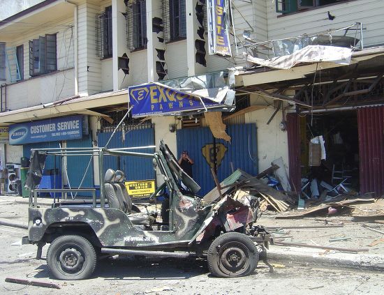 Damaged Military Jeep Damaged Commercial Establishments Editorial Stock ...