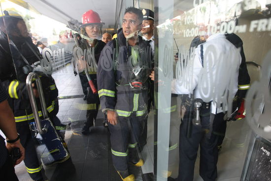 Filipino Firefighters Wait Be Allowed Entry Editorial Stock Photo ...
