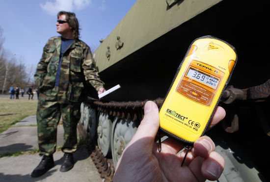 Dosimeter Seen Near Armored Personnel Carrier Editorial Stock Photo ...