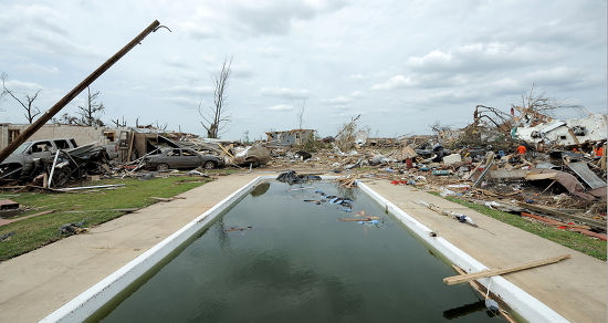 View Swimming Pool Destroyed Homes Tornado Editorial Stock Photo ...