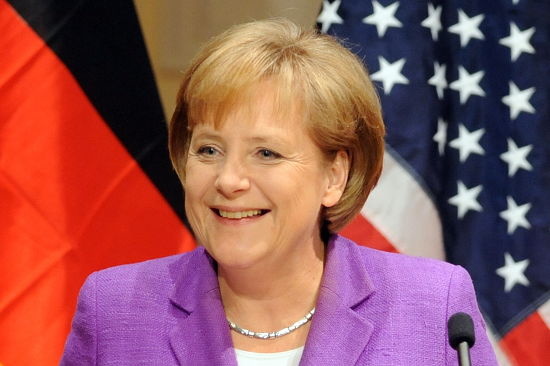 Chancellor Germany Angela Merkel Smiles While Editorial Stock Photo ...