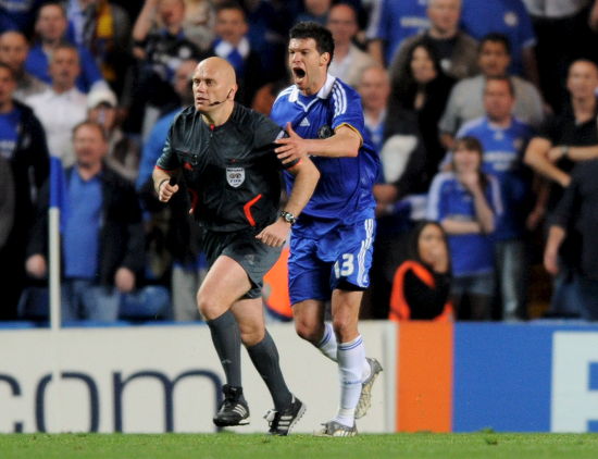 Michael Ballack Chelsea Chases Referee Tom Editorial Stock Photo ...