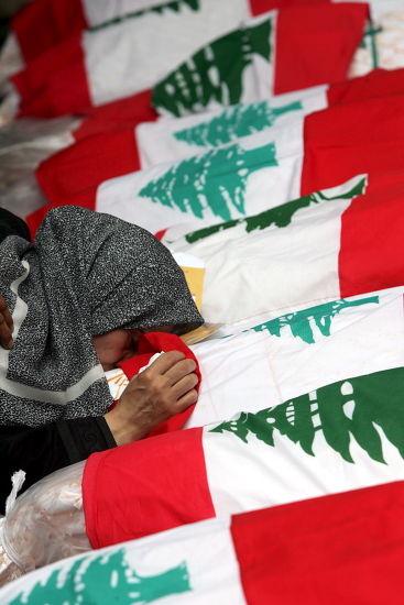 Lebanese Woman Cries Over Dead Body Editorial Stock Photo - Stock Image ...
