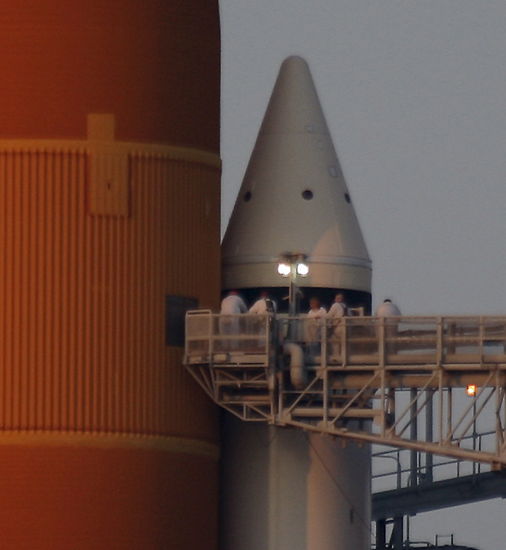 Nasa Workers Perform Final Checks On Editorial Stock Photo - Stock ...