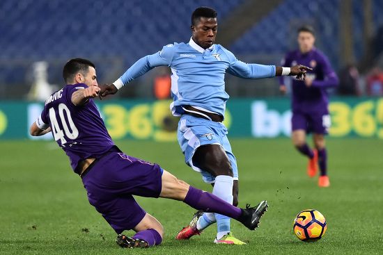 Nenad Tomovic Fiorentina Keita Balde Lazio Editorial Stock Photo ...