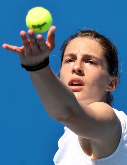 German Andrea Petrovic Serves During Her Editorial Stock Photo - Stock ...