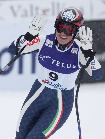 Nadia Fanchini Italy Celebrates Finish Area Editorial Stock Photo ...