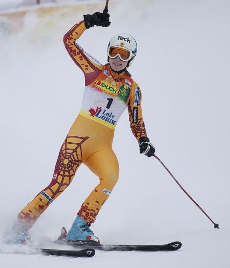 Kelly Vanderbeek Canada Celebrates Finish Area Editorial Stock Photo ...
