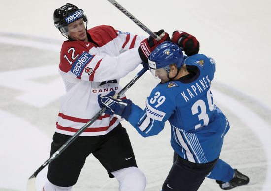 Eric Stall Canada L Collides Niko Editorial Stock Photo - Stock Image ...