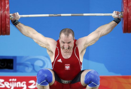 Polands Marcin Dolega Lifts Weights Snatch Editorial Stock Photo ...