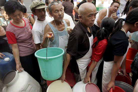 Crowd People Wait Buckets Receive Free Editorial Stock Photo - Stock ...