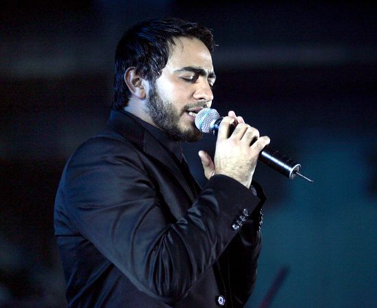 Egyptian Singer Tamer Housni Performs During Editorial Stock Photo ...