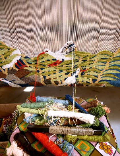 Detail Partially Completed Haraniya Carpet Shows Editorial Stock Photo ...