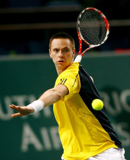 Robin Soderling Sweden Returns Ball Josselin Editorial Stock Photo ...