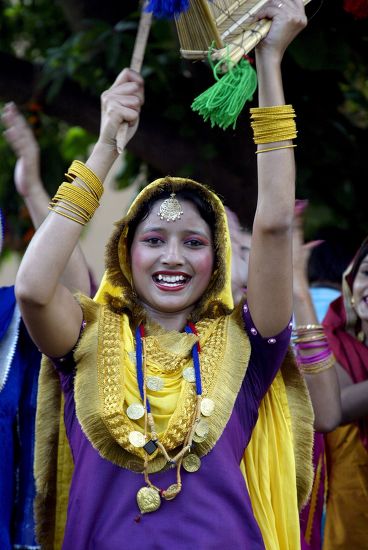 Indian Girl Bbk Dav College Dances Editorial Stock Photo - Stock Image ...