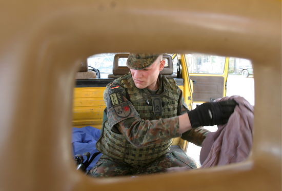 German Soldier Serving Natoled Peacekeeping Mission Editorial Stock ...
