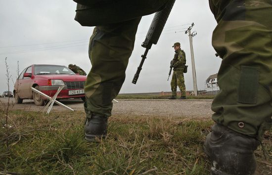 Swedish Kfor Soldiers Check Cars Road Editorial Stock Photo - Stock ...