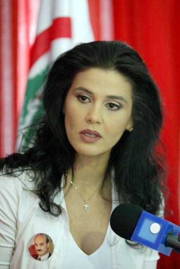 Lebanese Forces Parliament Candidate Strida Geagea Editorial Stock ...