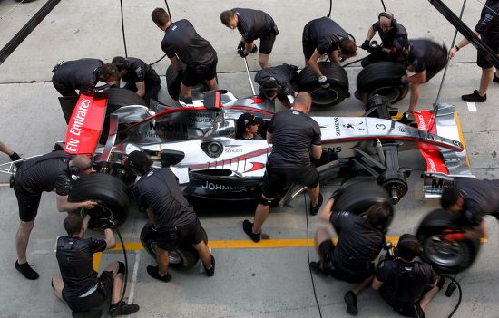 Mechanics Mclaren Mercedes F1 Racing Team Editorial Stock Photo - Stock ...
