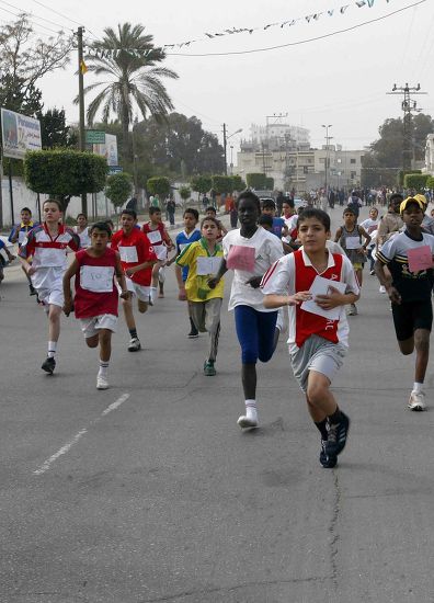Young Palestinian Runners Take Part Local Editorial Stock Photo - Stock ...