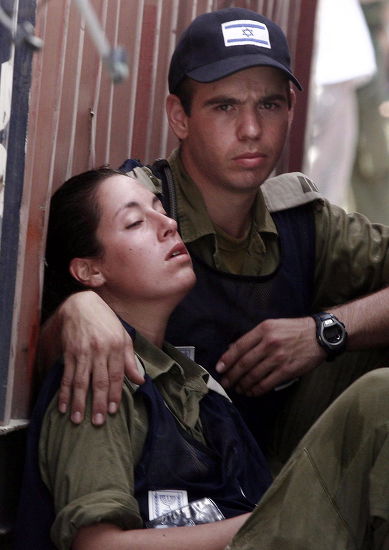 Soldier Comforts Female Comrade Who Broke Editorial Stock Photo - Stock ...