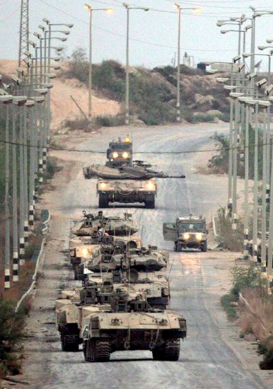 Column Israeli Armour Returns Gaza Strip Editorial Stock Photo - Stock ...