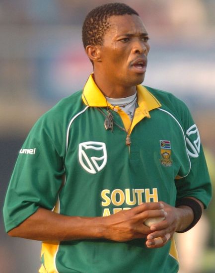 South Africas Makhaya Ntini Bowls During Editorial Stock Photo - Stock ...