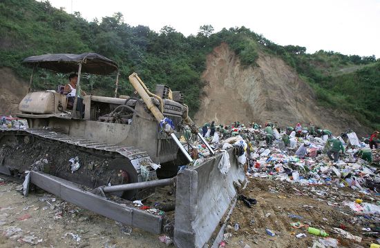 Bulldozer Operator Controls His Machine Amidst Editorial Stock Photo ...
