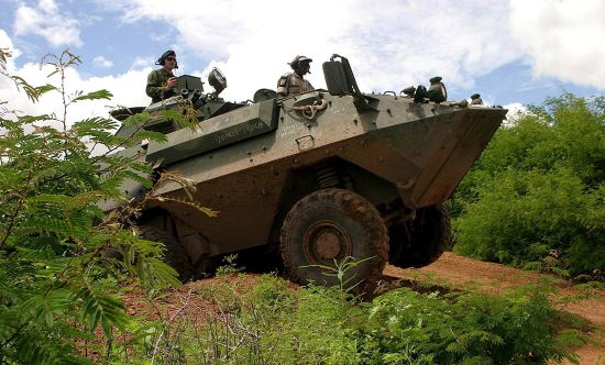 Canadian Army Vehicle Driven By Rwandan Editorial Stock Photo - Stock ...