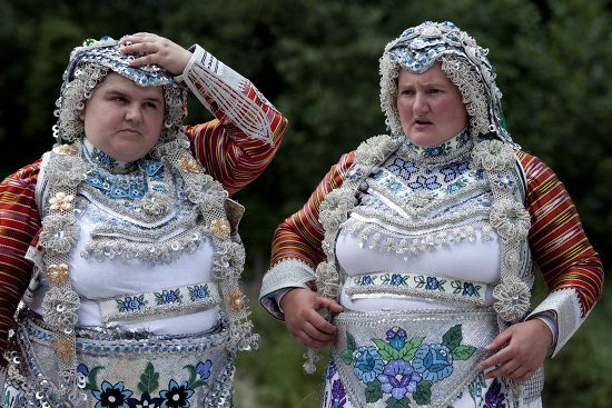 Two Kosovar Bosnian Women Wearing Traditional Editorial Stock Photo ...