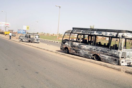 Destroyed Bus Vehicle Attest Heavy Fighting Editorial Stock Photo ...