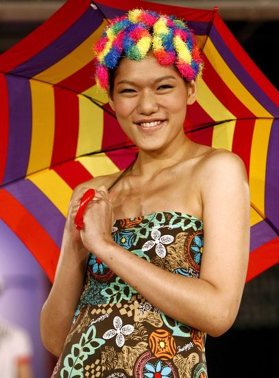 Model Takes Catwalk Wearing Beachwear Created Editorial Stock Photo ...
