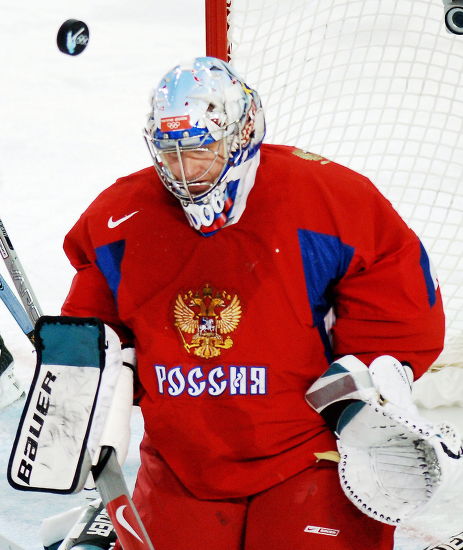 Russian Goalie Evgeni Nabokov Seen During Editorial Stock Photo - Stock ...