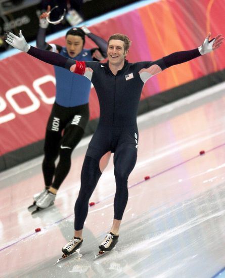 Joey Cheek R Usa Celebrates After Editorial Stock Photo - Stock Image ...
