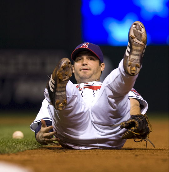Cleveland Indians First Baseman Ryan Garko Editorial Stock Photo ...