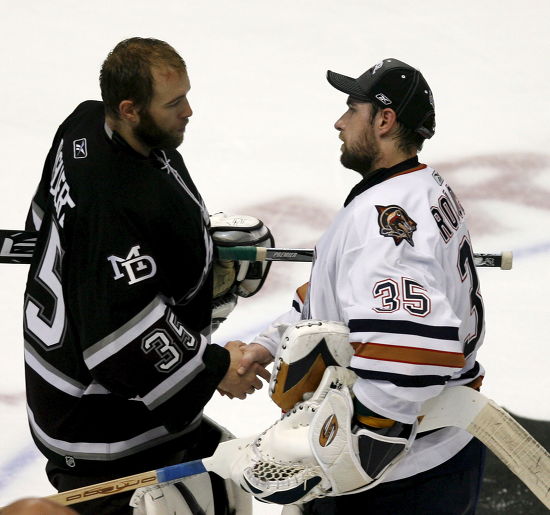 Edmonton Oilers Goaltender Dwayne Roloson R Editorial Stock Photo ...