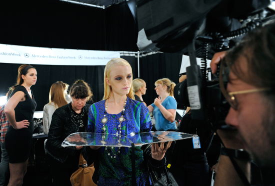 Russian Model Vlada Roslyakova Poses Backstage Editorial Stock Photo ...