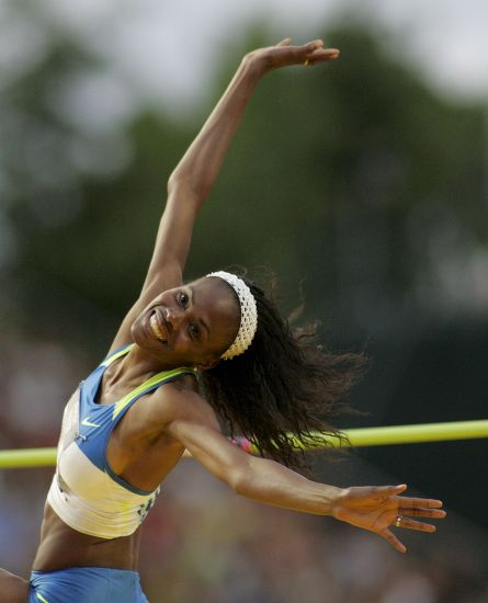 Chaunte Howard Celebrates After Clearing Bar Editorial Stock Photo ...