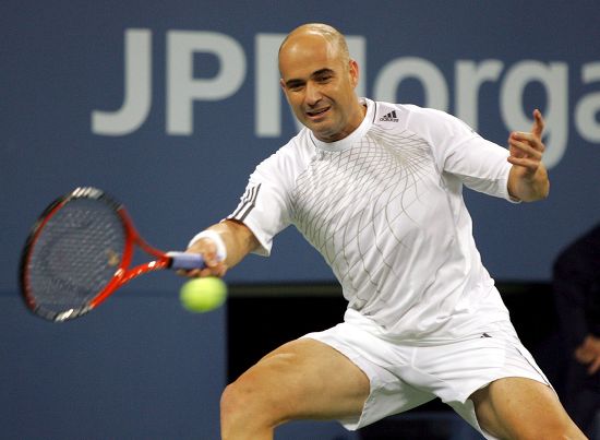 Andre Agassi Us Hits Forehand Return Editorial Stock Photo - Stock ...