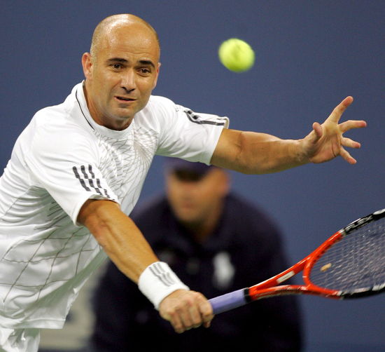 Andre Agassi Us Hits Backhand Return Editorial Stock Photo - Stock ...