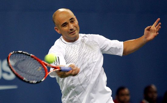 Andre Agassi Us Hits Forehand Return Editorial Stock Photo - Stock ...