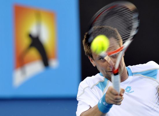 Robin Soderling Sweden Returns Ball During Editorial Stock Photo ...