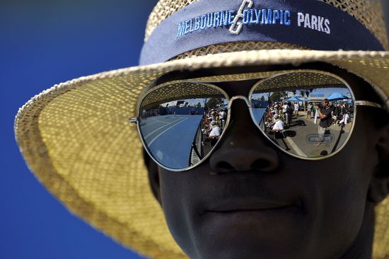 Tennis Court Spectators Reflected Ground Attendants Editorial Stock ...